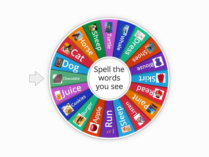 2nd grade Spelling Bee - Random wheel