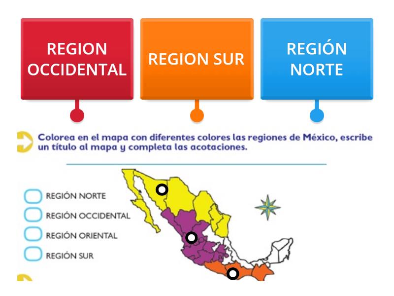 REGIONES DE MEXICO - Labelled diagram