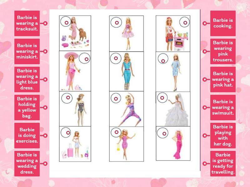 Barbie is wearing... - Labelled diagram