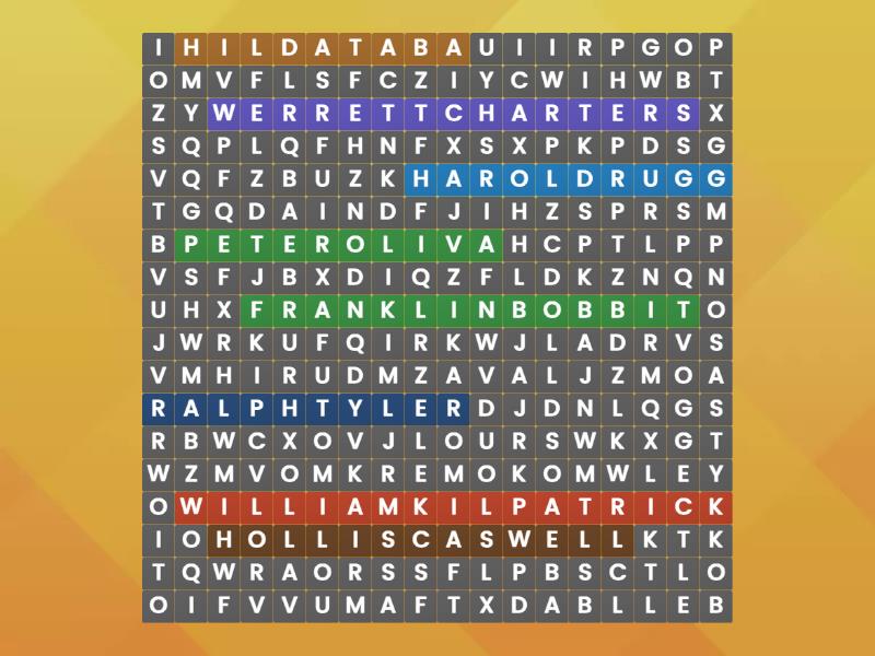 Historical Foundation of Curriculum - Sopa de letras