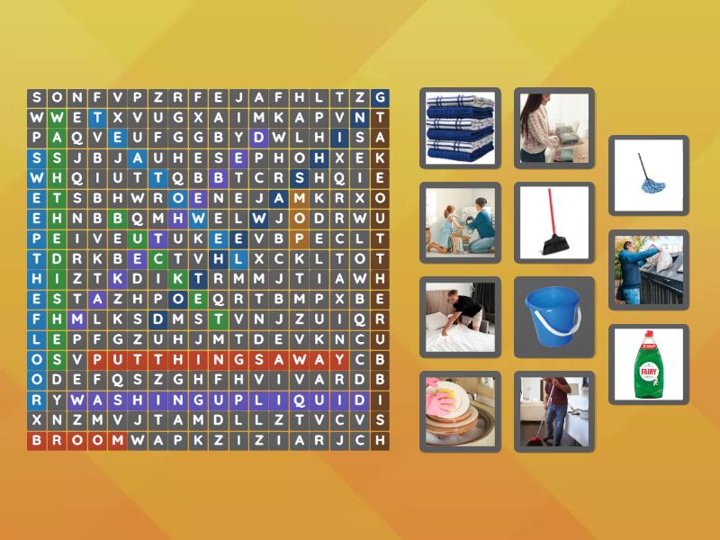 G56_Housework_Wordsearch - Sopa de letras