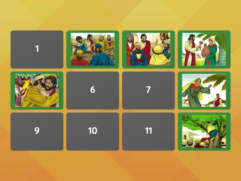 Transformation Stories from the Bible - match the memory game ...