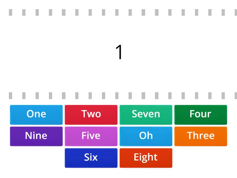Saying Numbers in Your Telephone Number - Find the match