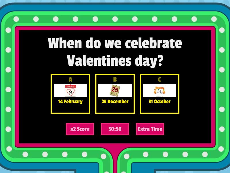 Valentine's quiz! - Gameshow quiz