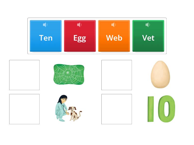 Oxford Phonics e-et-en-ed - Match up