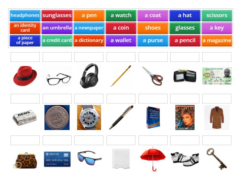 Everyday Items - Match up