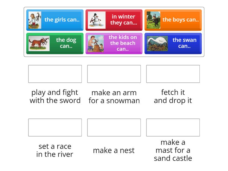 Stickman collocations - Match up