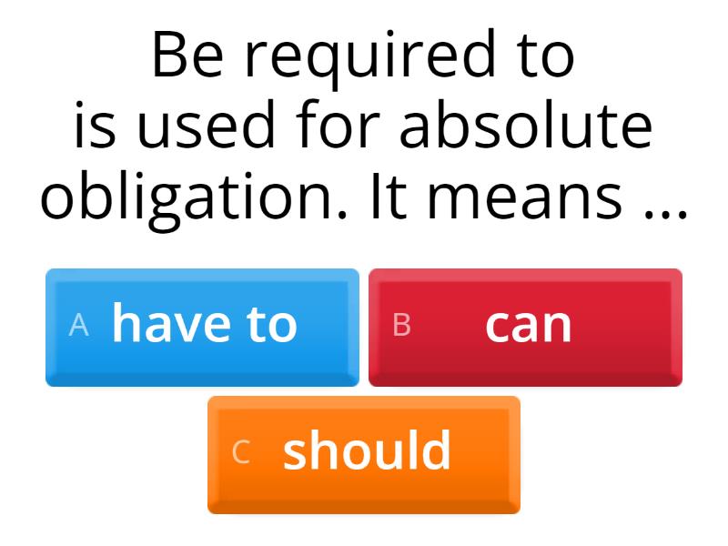 Obligation and Permission - Quiz