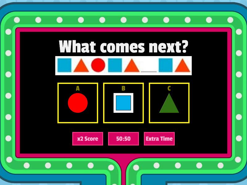 MATH_Unit 4: What Comes Next Game? - Gameshow quiz