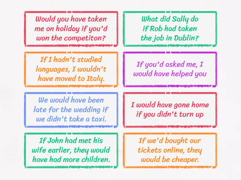 Grammar: Third conditional (Level intermediate plus 9B) - Fichas giratorias