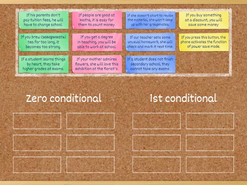 Conditionals zero/1st categorising - Group sort