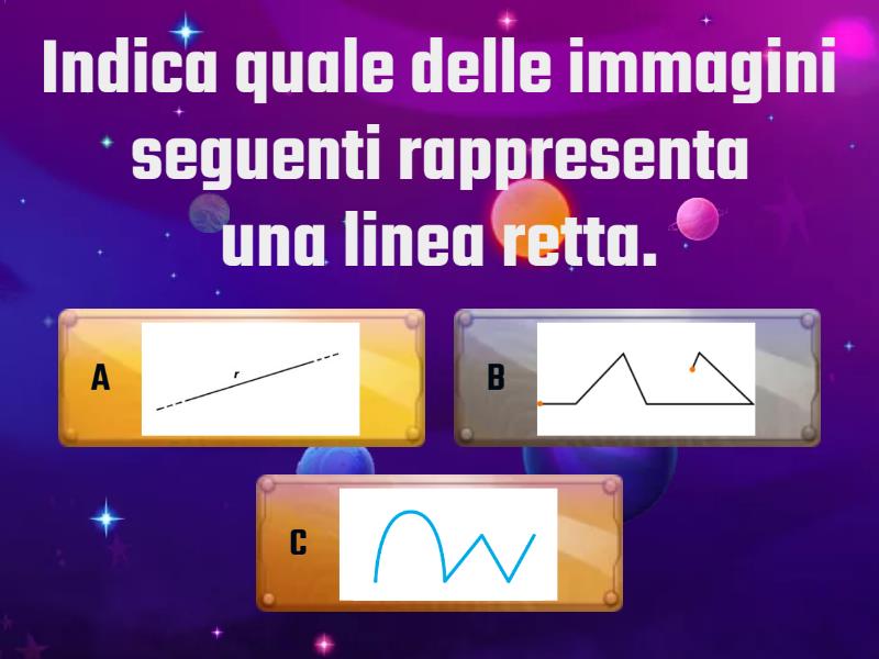 GEOMETRIA: RETTE, SEMIRETTE E SEGMENTI - Cuestionario