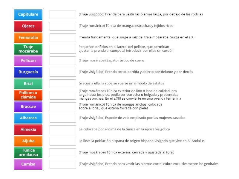 UNIDAD 3 TEMA 2 - Match up