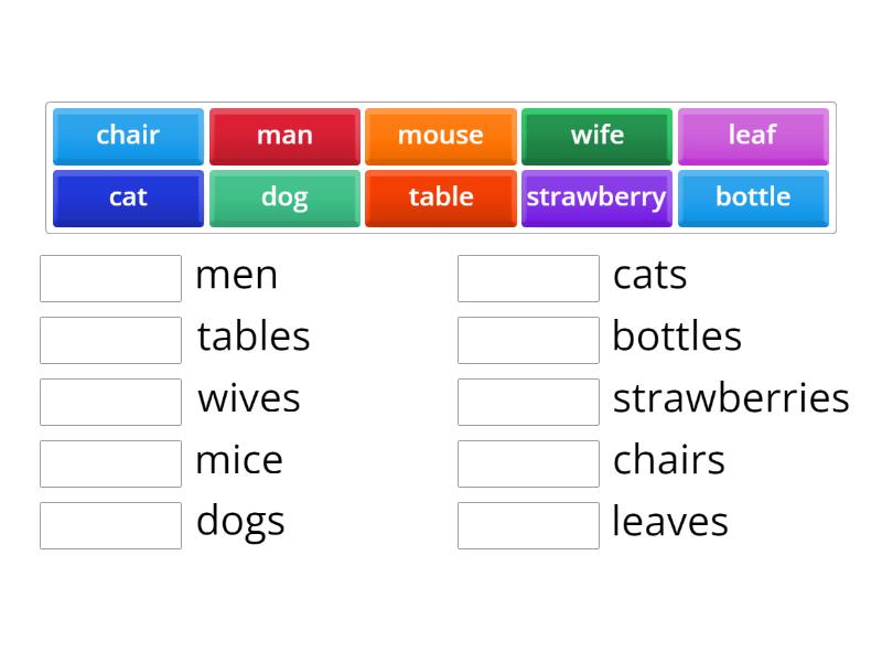 Singular plural - Match up