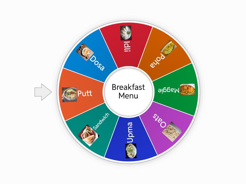Breakfast Schedule - Spin the wheel