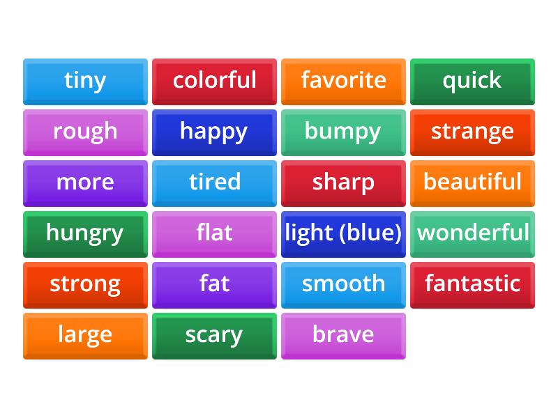 Adjectives H6 - Flip tiles