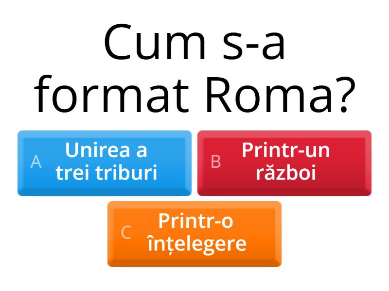 Recapitulare ..Formarea Romei" - Quiz