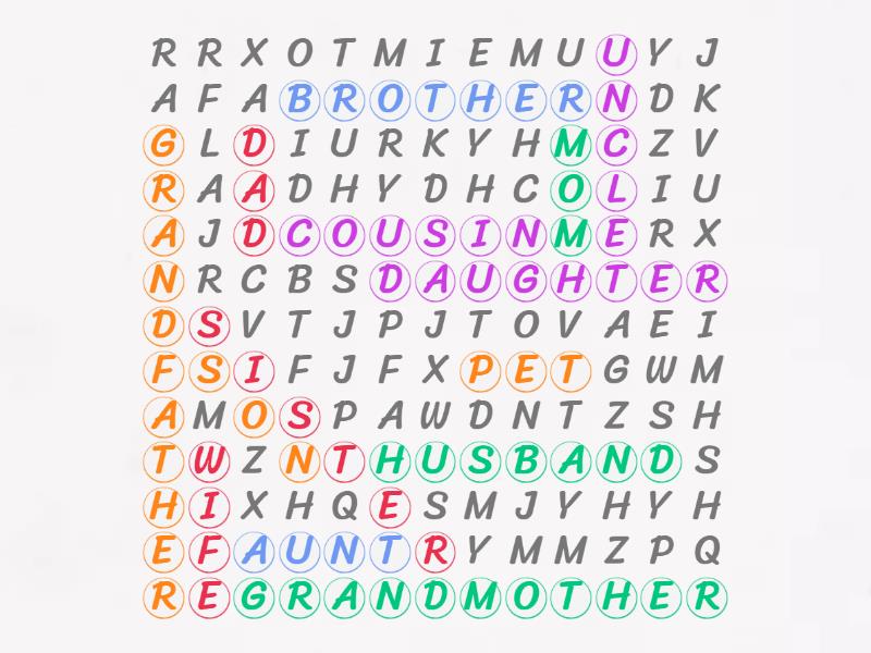 Family - Wordsearch