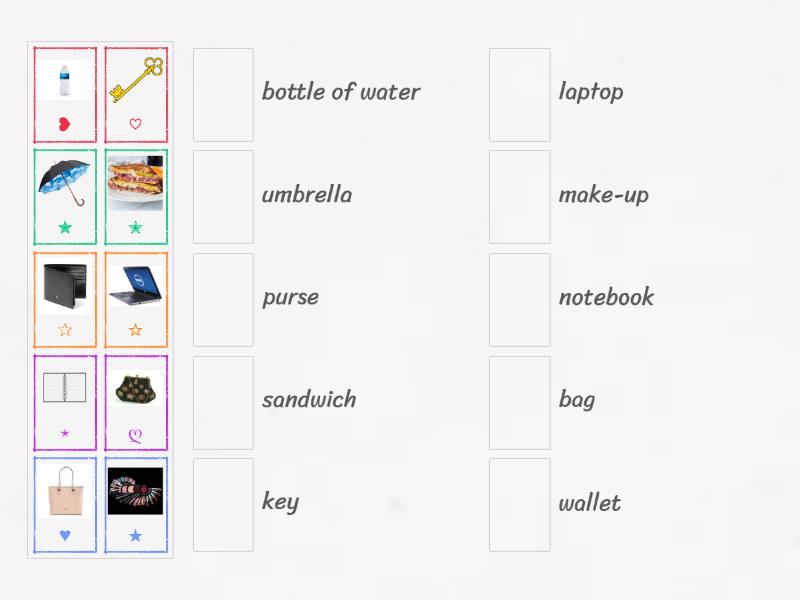 Common objects - Une las parejas