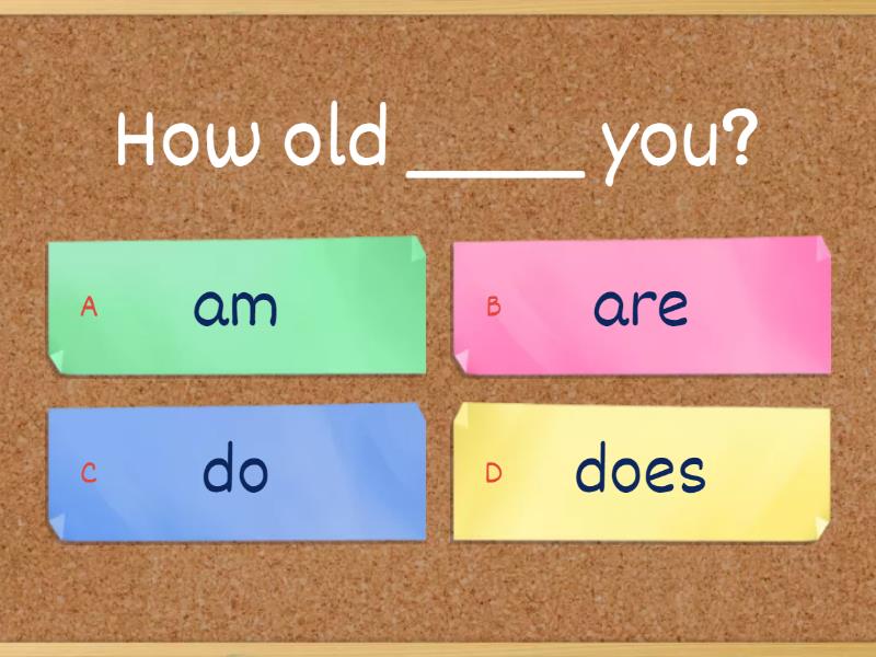 am/are/is/do/does - Đố vui