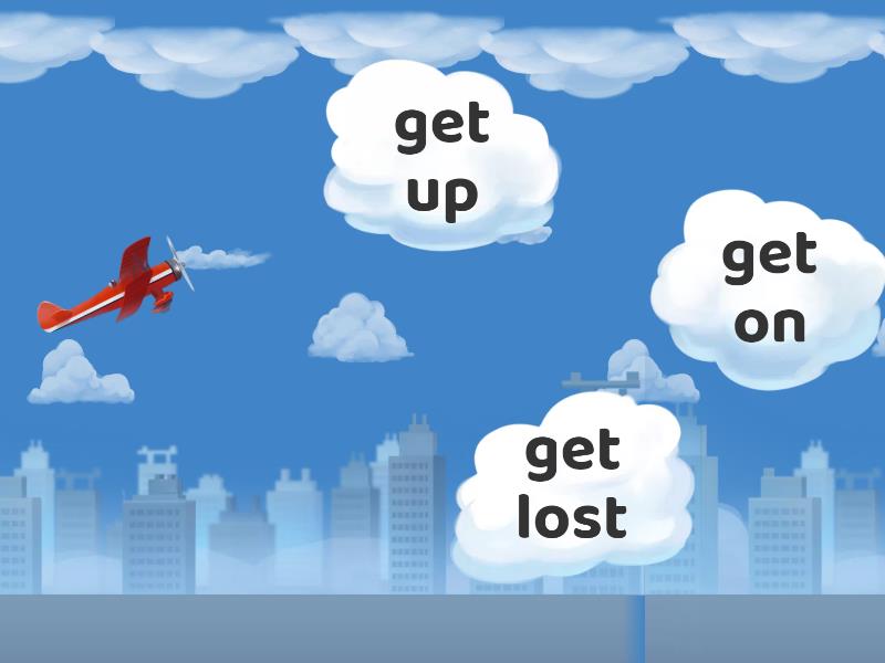 Phrasal verb get - plane - Airplane