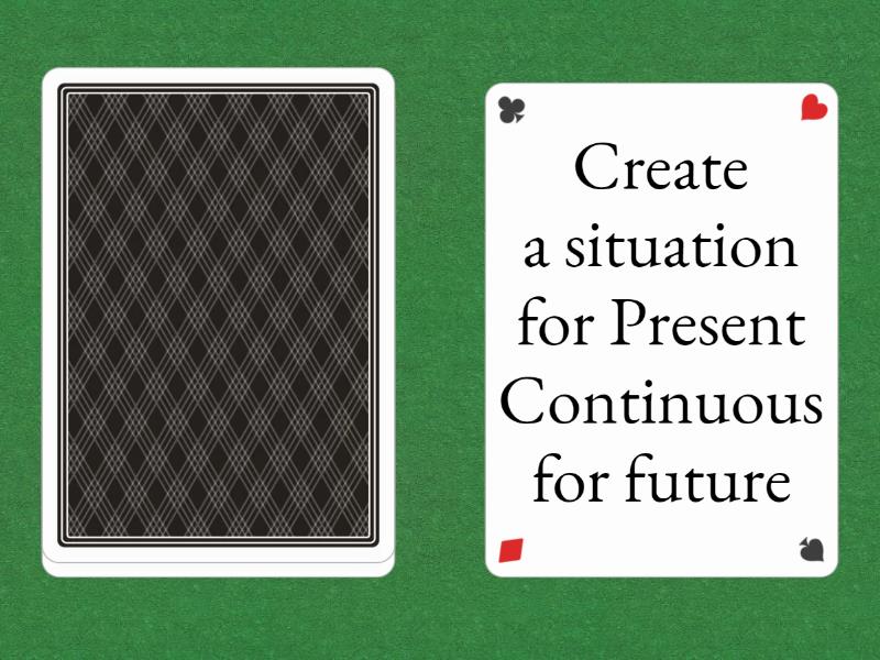 Present continuous for future - Speaking cards