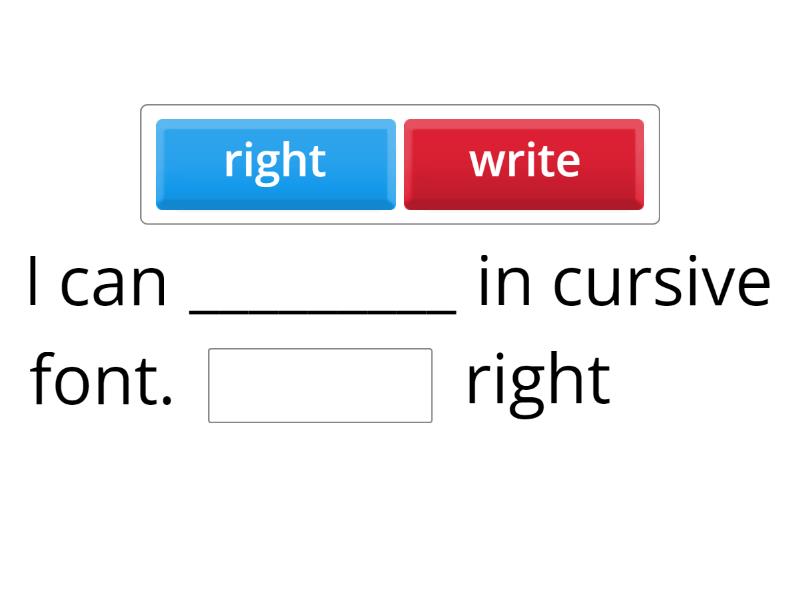 Homophones 2 - Complete the sentence