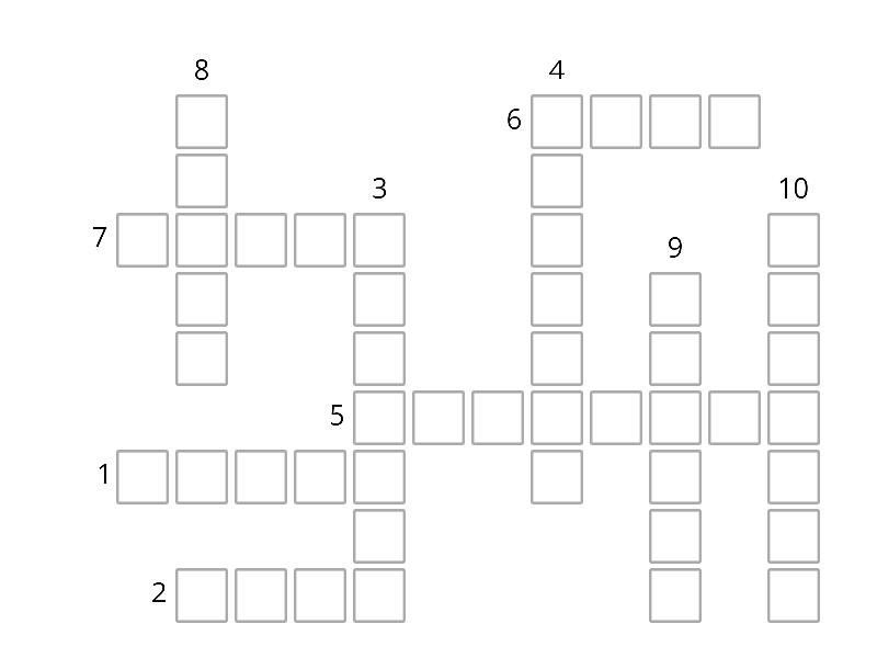 Crucigrama de palabras con j y g - Crossword
