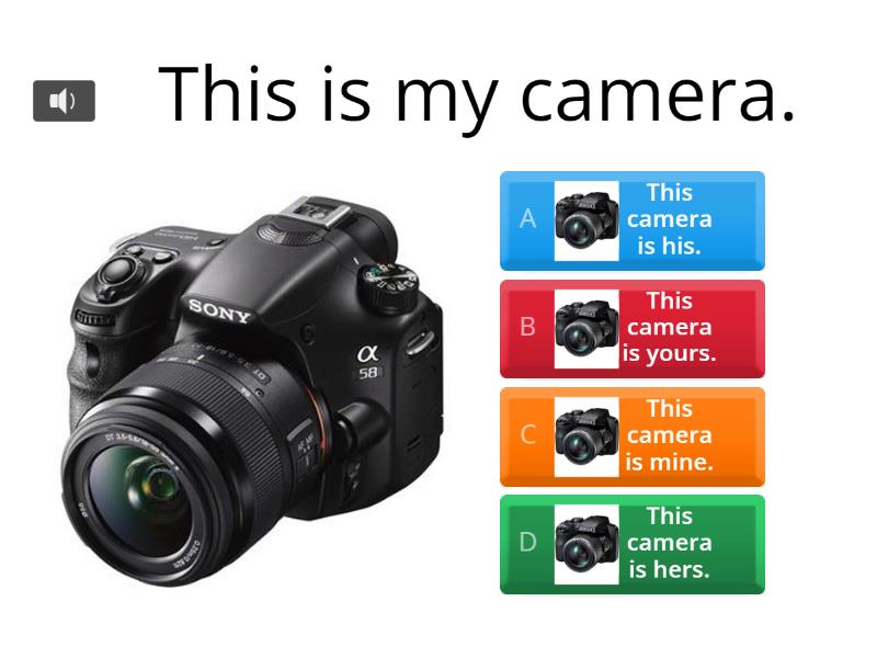 This is my camera. Possessive pronouns - Quiz