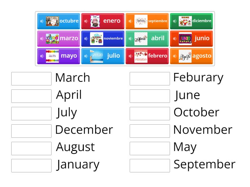 Meses del año - Match up