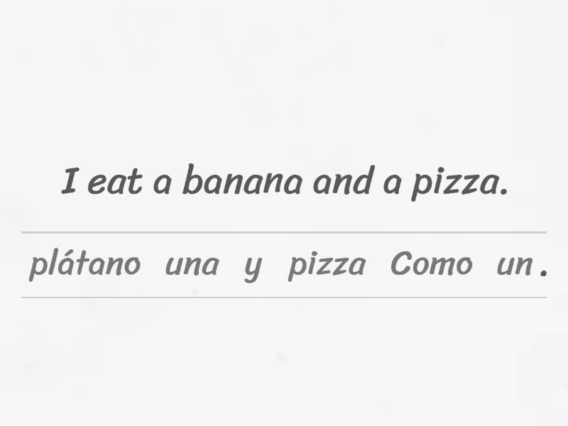Y7 Sentences with como and bebo - Unjumble