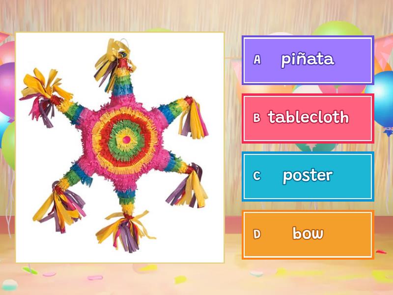 Party - Vocabulary list - Quiz