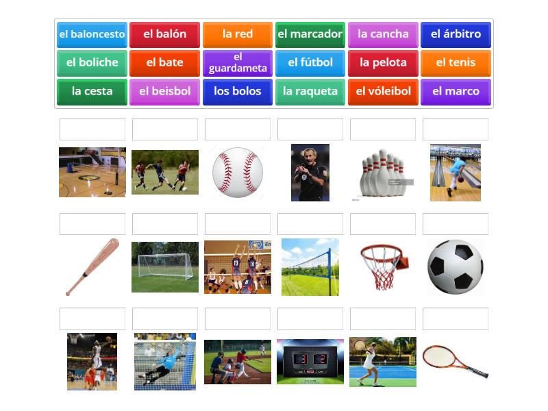 Vocabulario de Deportes - Match up