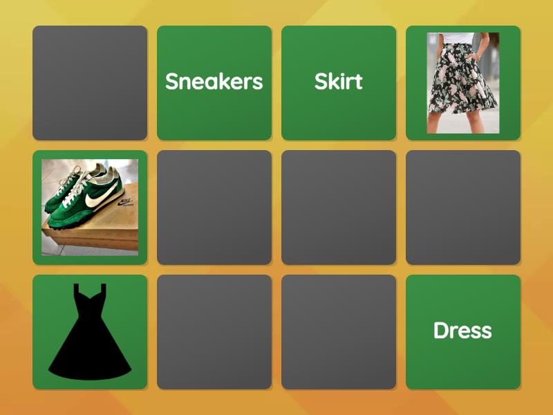 Accessories and clothes - Matching pairs