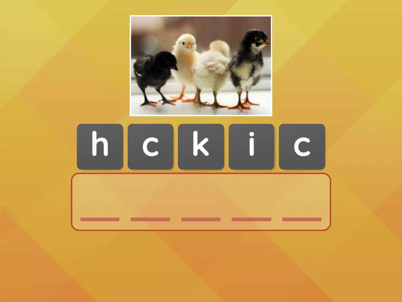 tch /ch words: chick, watch, catch, lunch - Anagram
