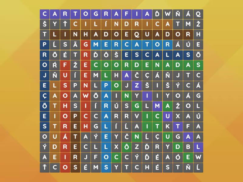 Geografia - Wordsearch