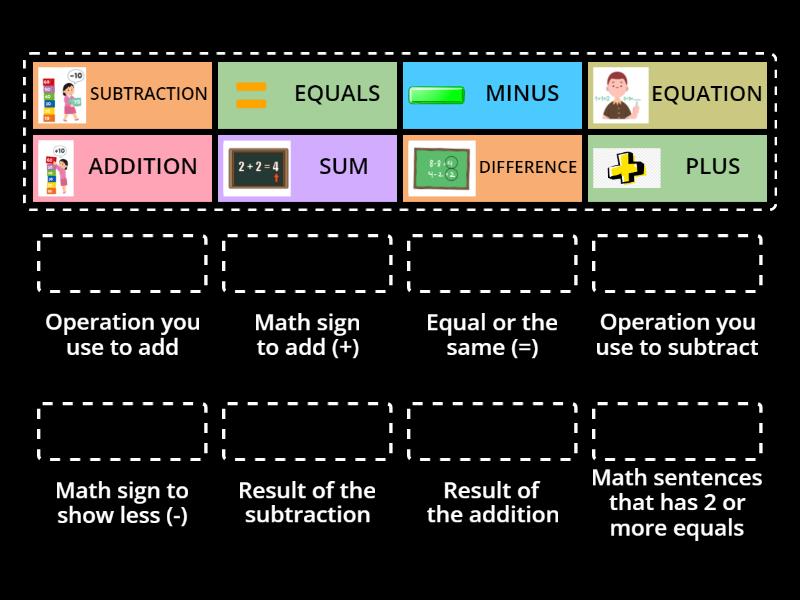 Math Vocabulary - Match up