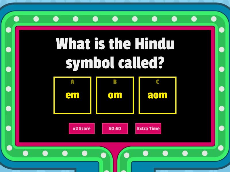 Hinduism Quiz - Gameshow quiz