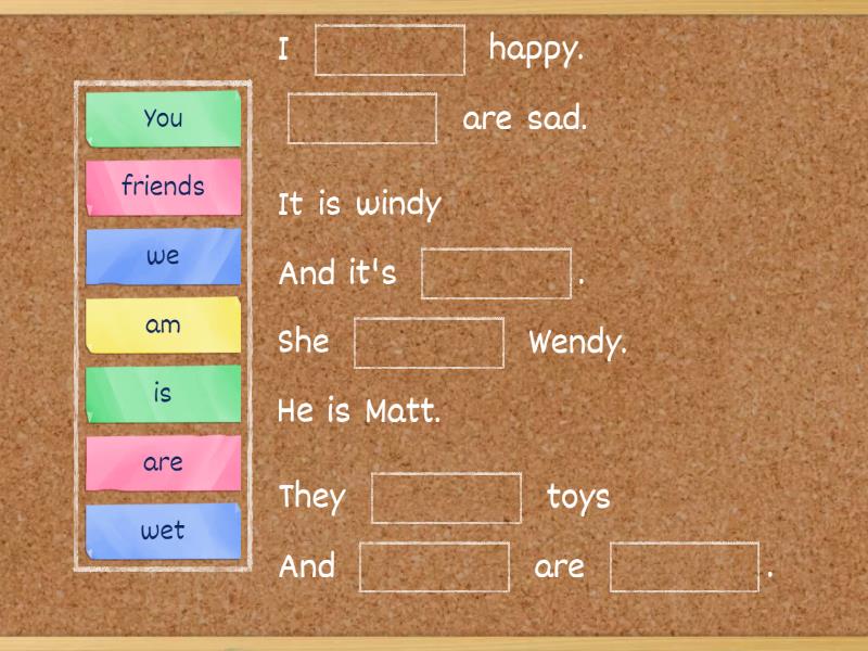 to be poem - Complete the sentence