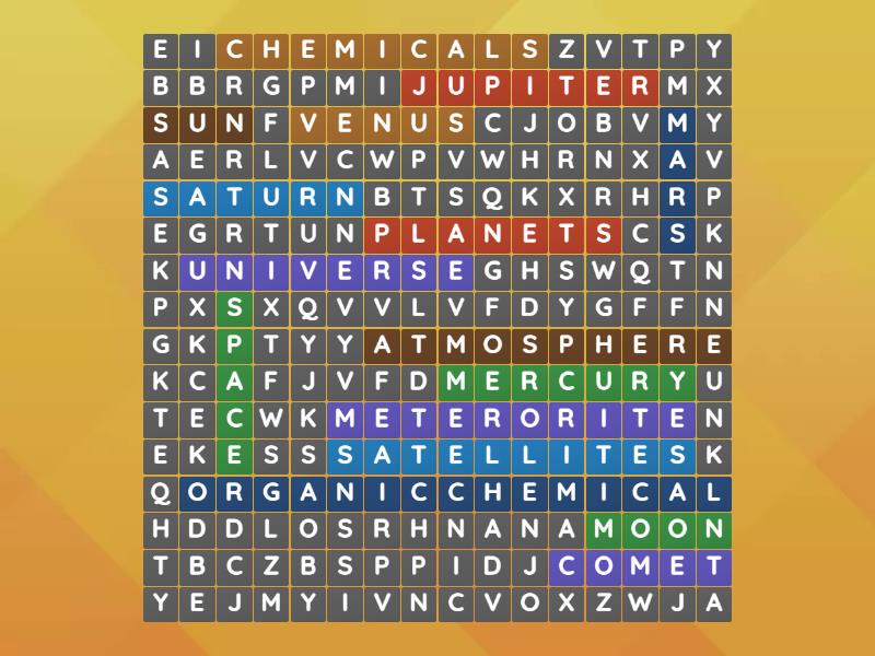 space - Sopa de letras