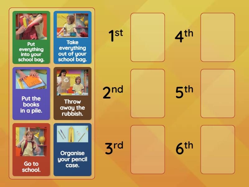 Order the steps. - Rank order