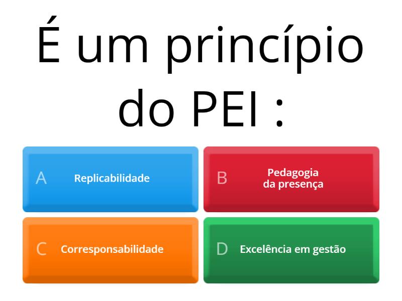 Interação dos Princípios e premissas do PEI - Questionário