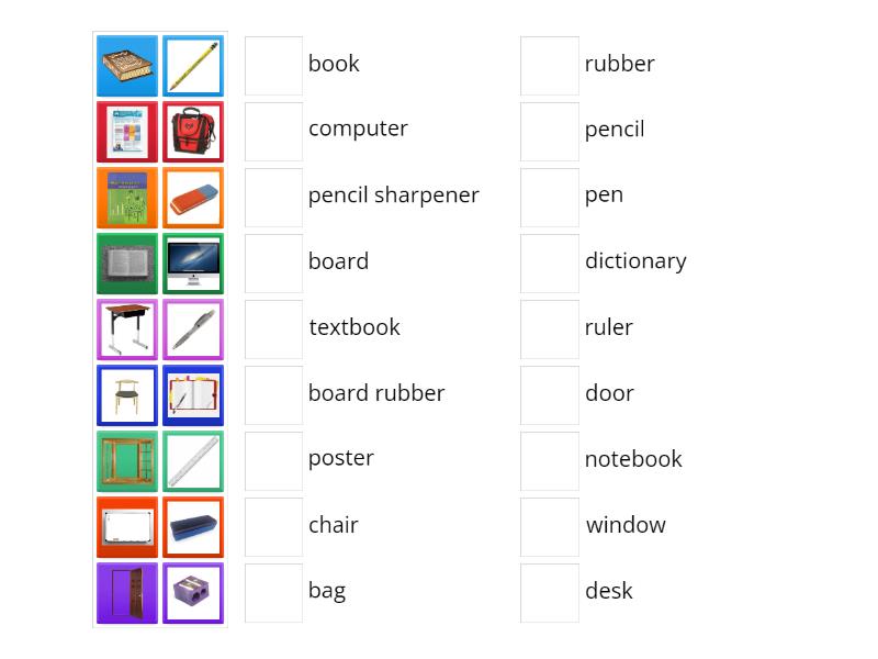school things - Match up