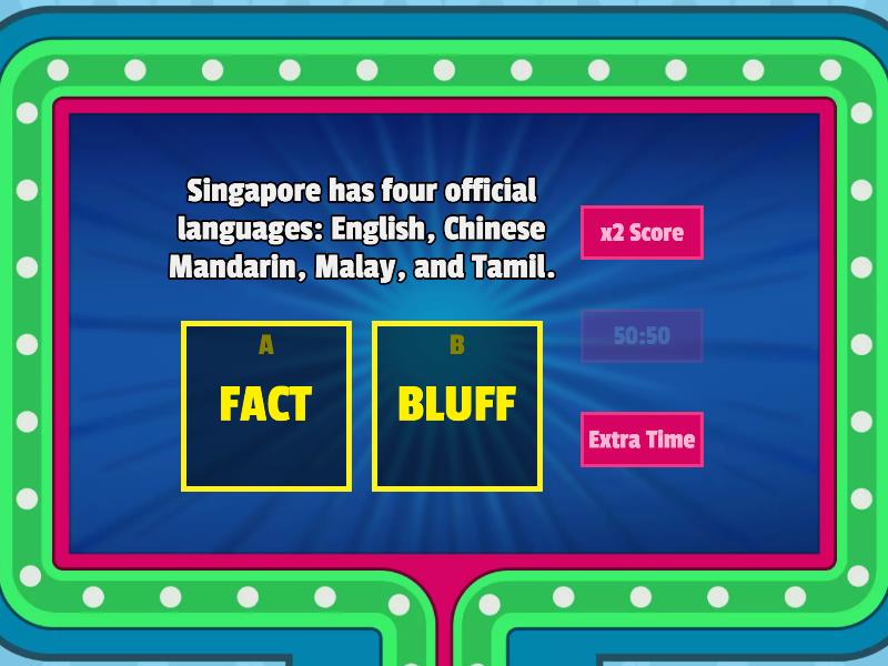 FACT OR BLUFF - Gameshow quiz