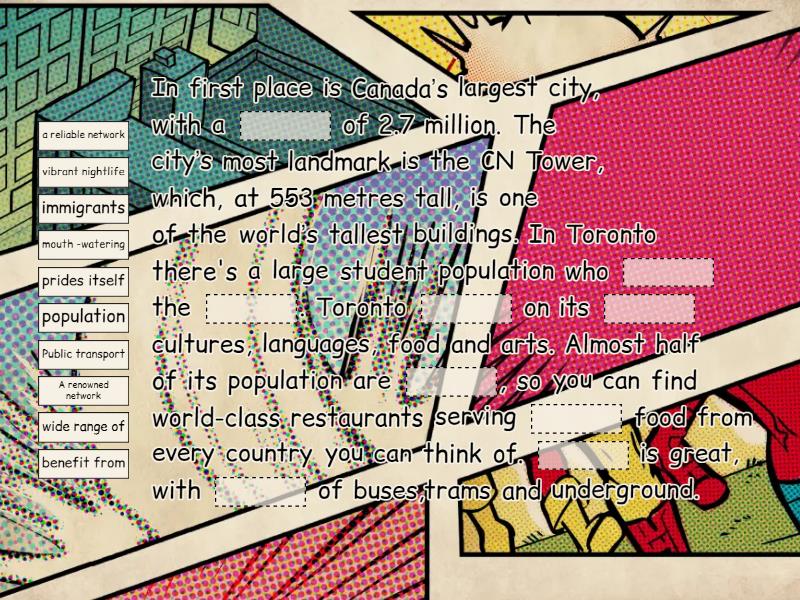 Toronto Berlin - Complete the sentence