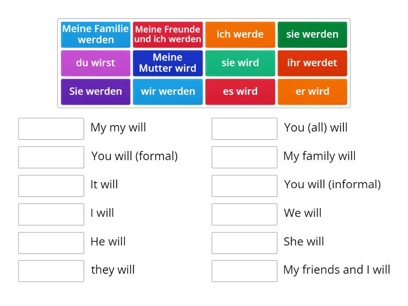 Werden Conjugation - Match up