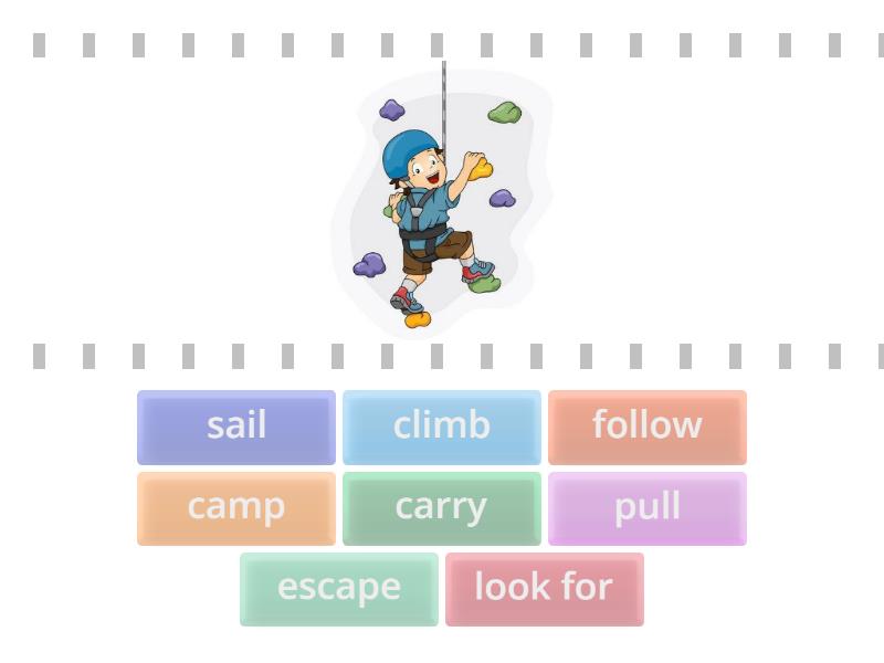 Adventure Verbs - Find the match