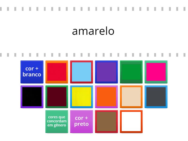 Cores | Português para estrangeiros - Find the match