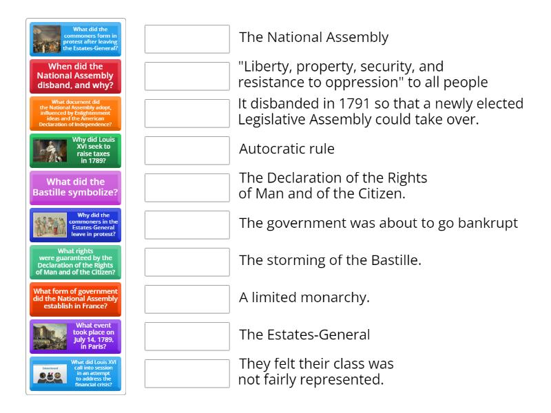 The French Revolution 2 - Match up