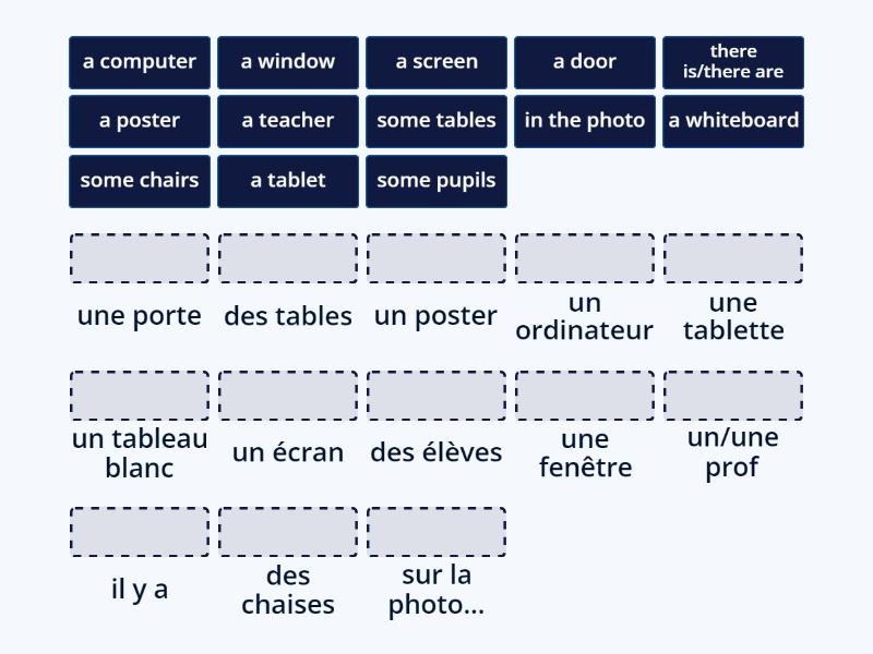 Voici ma salle de classe - Dynamo 1 Module 1 Unit 2 - Match up